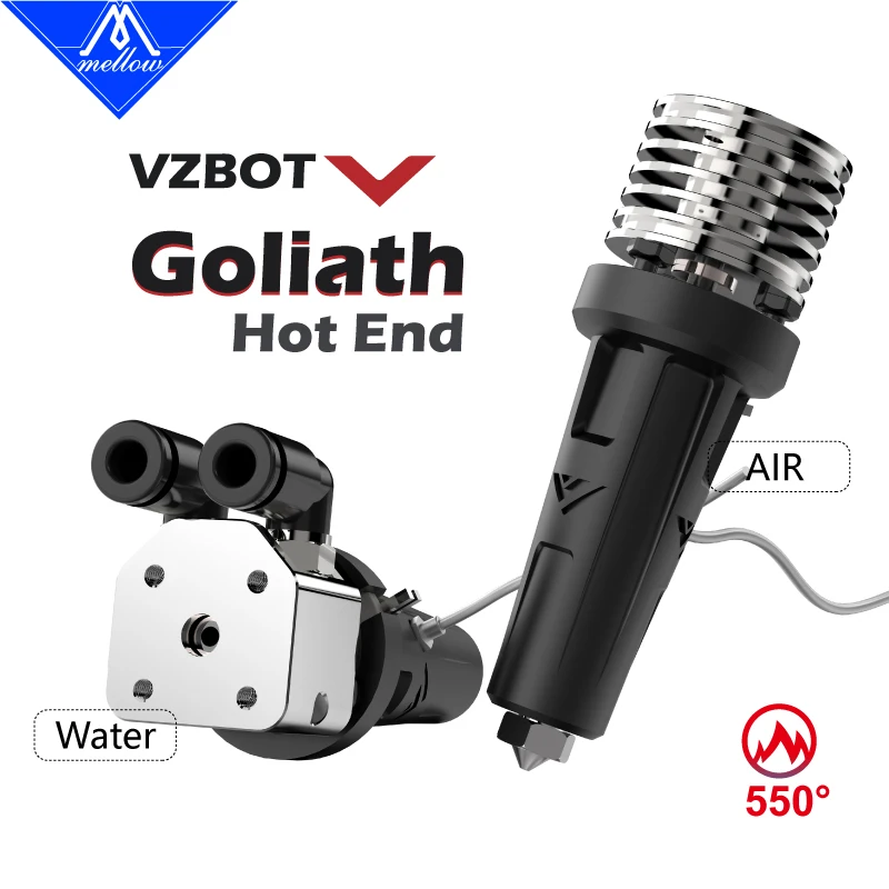 Mellow All Metal Goliath Air / Water V2 Hotend For High Speed 3D ...