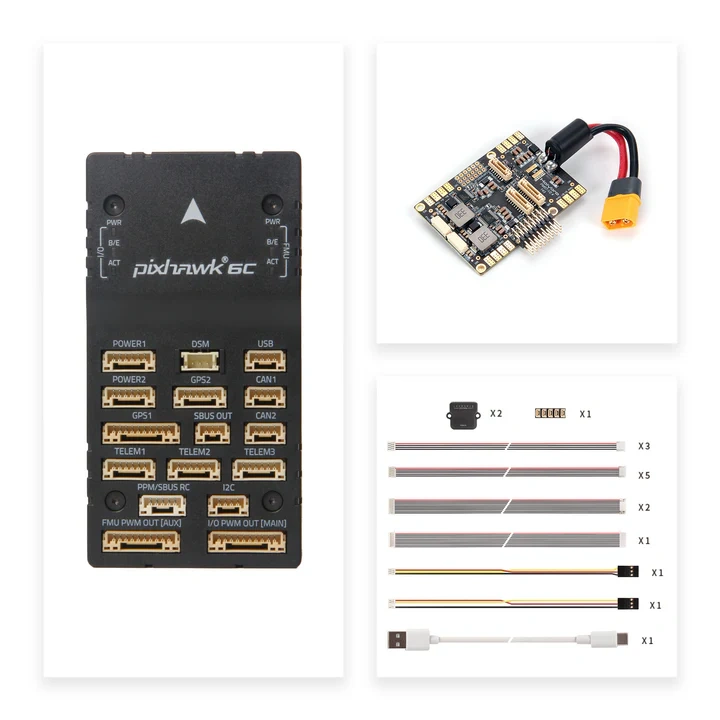 Holybro Pixhawk 6C (aluminum case) & PM07 Power module,Pixhawk 6C