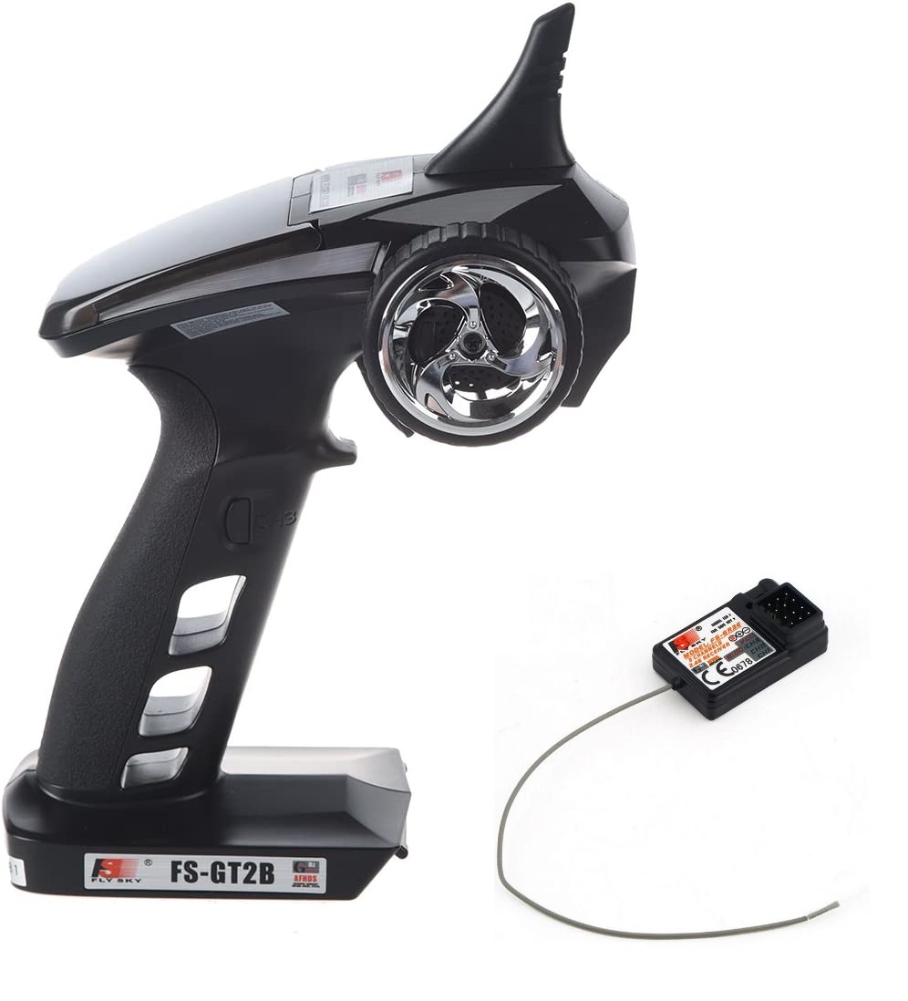 FlySky FS-GT2B 3-Channel 2.4 GHz Surface Transmitter Radio Controller w ...