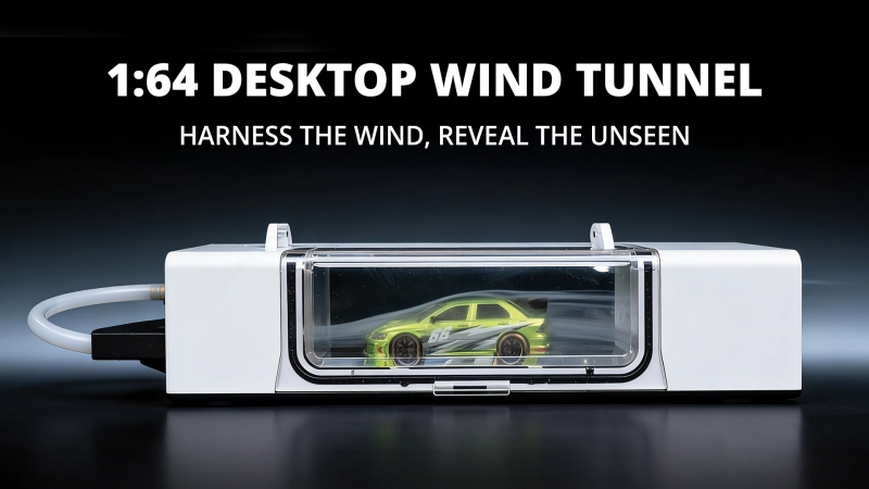 ModelZone Wind Chaser 1:64 Scale RC Car Models Visual Desktop Wind Tunnel