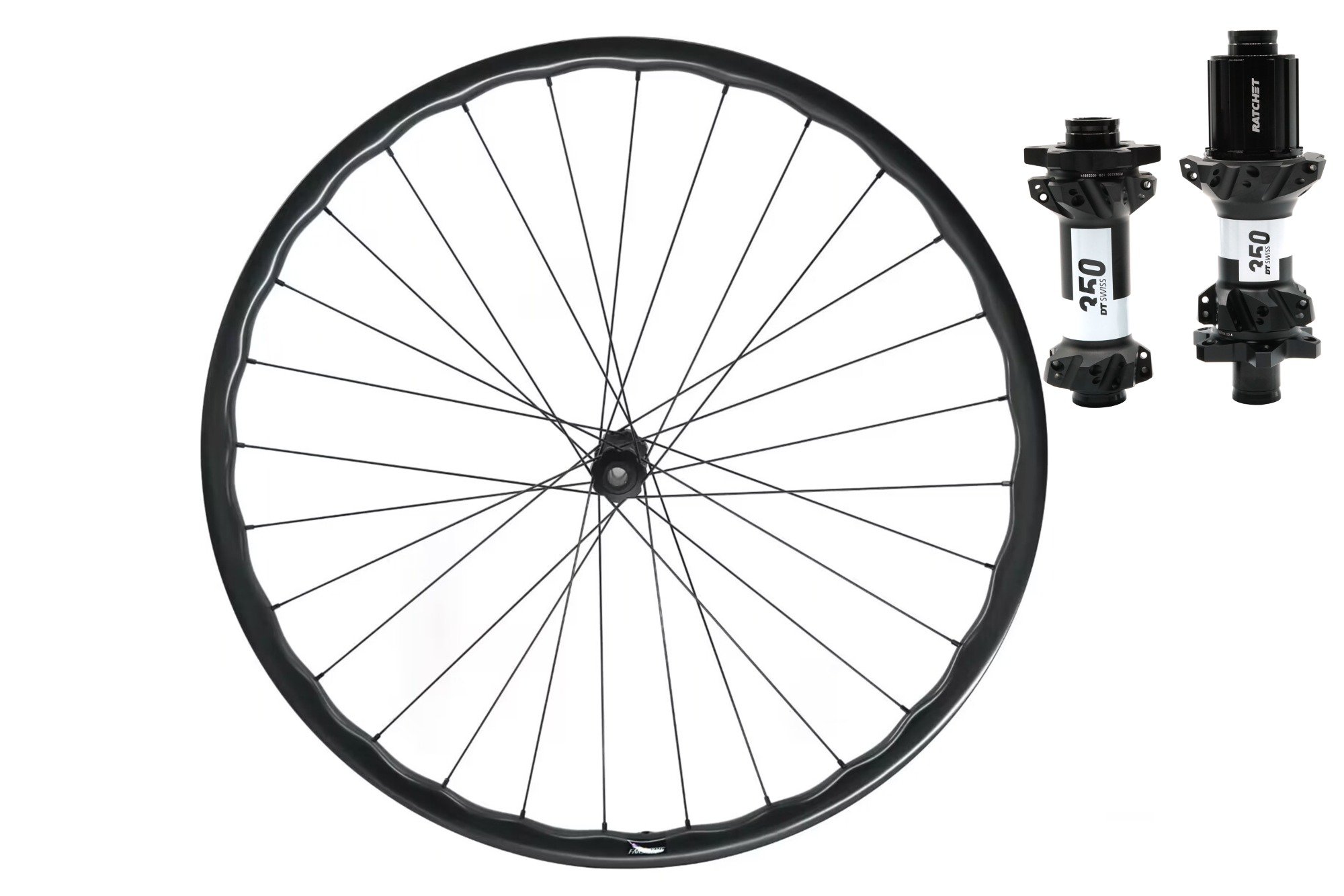 Asymmetric 29er Ultralight Wave MTB DT350 Built wheelset
