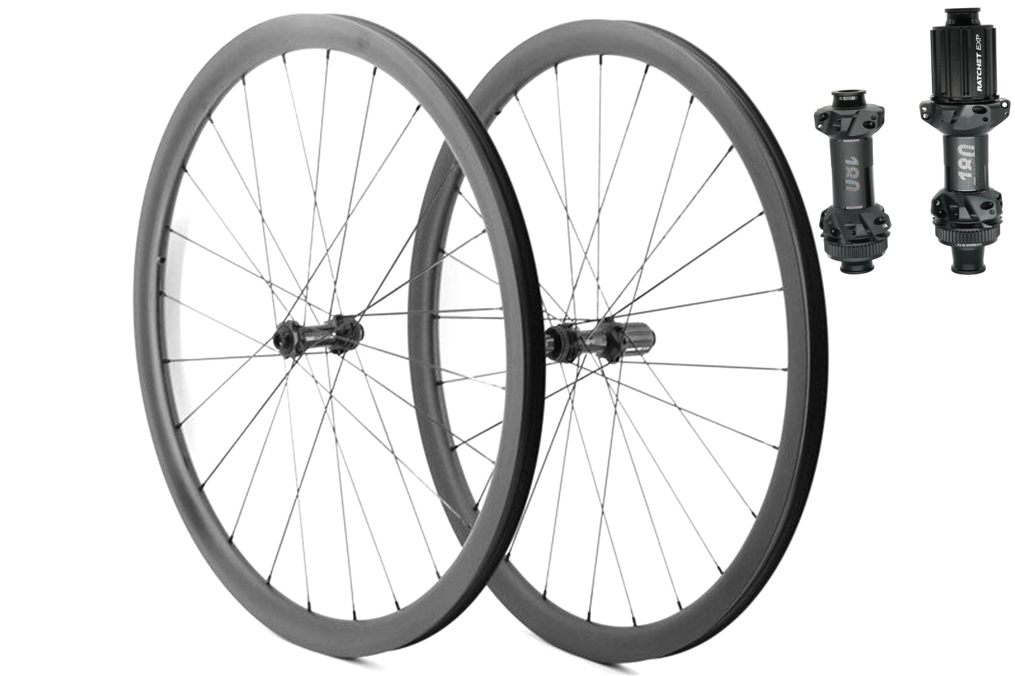 Kaze Disc 26mm(wide) DT180 EXP built tubeless wheel set 24H/24H