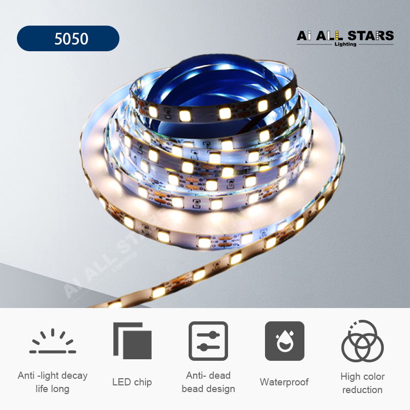 5050 220V LED Strip Light - RGB & White, Flexible, Waterproof, Smart ...
