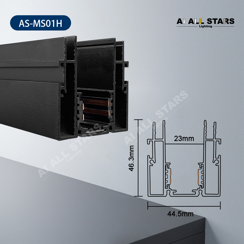 AS-MS01H Magnetic Track Light Profile for Stretch Ceiling | All Stars ...