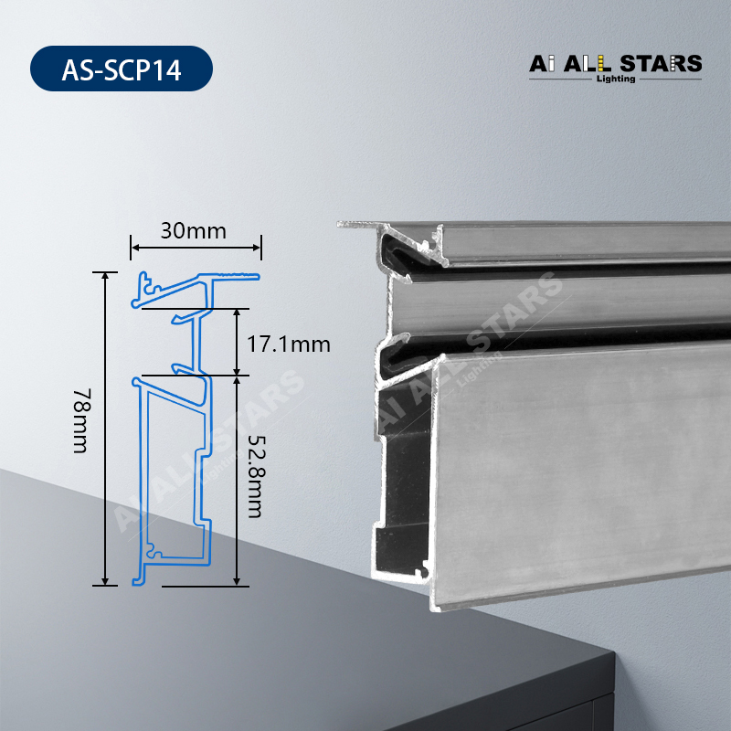 AS-SCP14 Customizable Stretch Ceiling Aluminum Profile for Wall ...