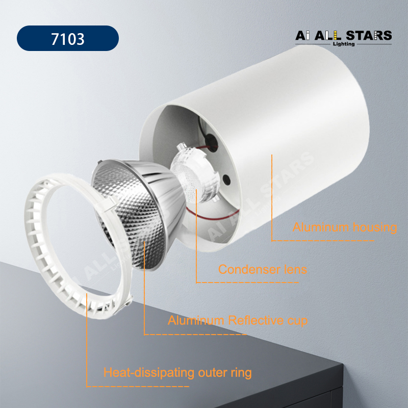 AS-7103 Track Lights - High Lumen LED Track Spotlight for Commercial ...