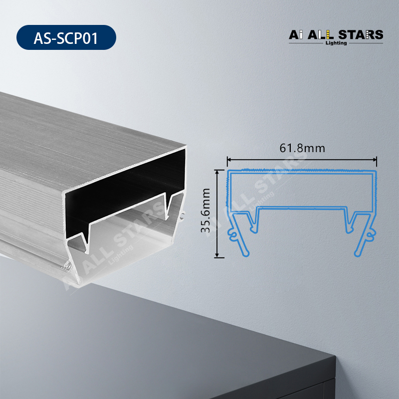 AS-SCP01 Stretch Ceiling Aluminum Profile for LED Lighting Strips - Wholesale Factory Direct ...