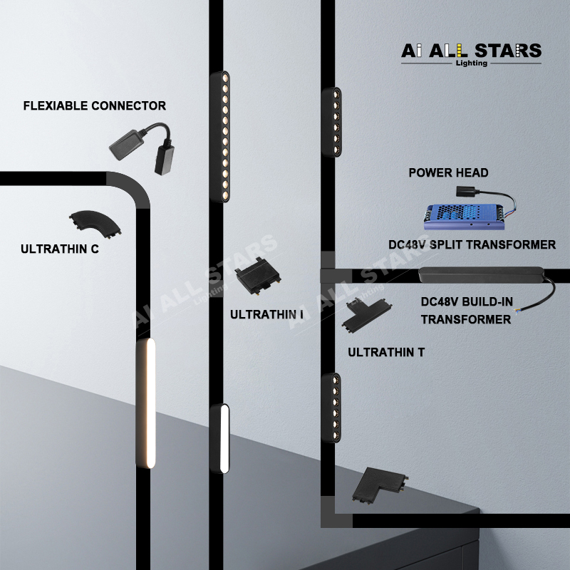 AS-R26 48V 6mm Ultra-Thin Magnetic Track Lights