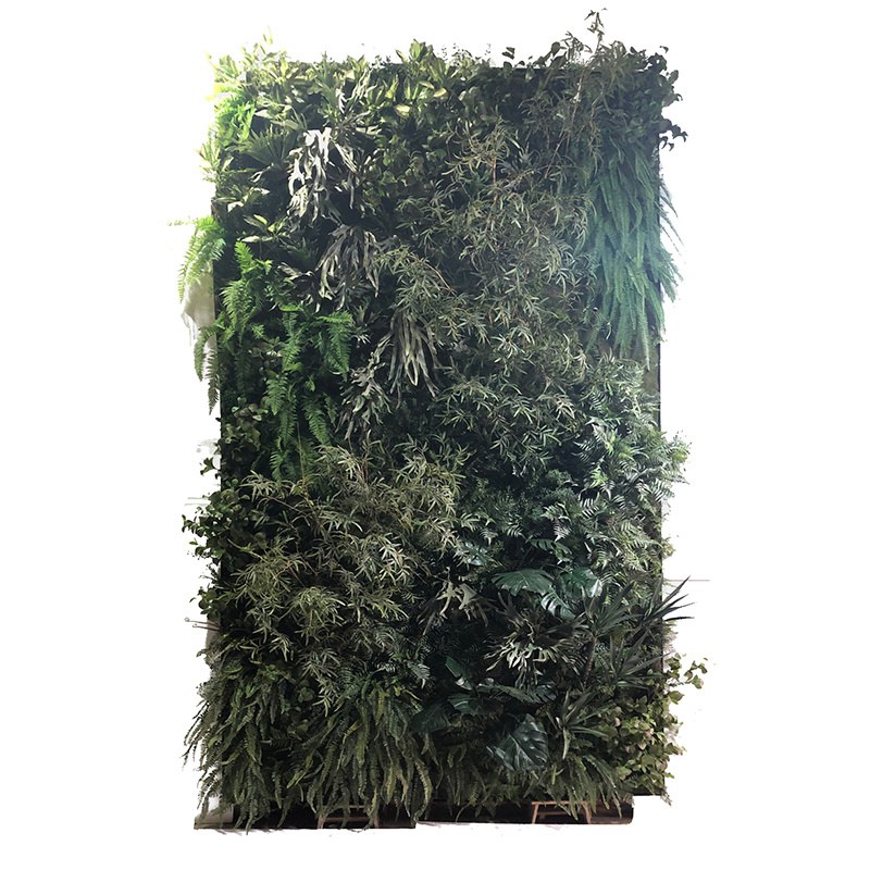 Woody Base Faux Foliage Plants Wall