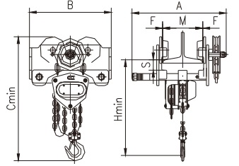 Low Headroom Trolley Hoist, Gear Trolley Hoist, Hoist with Trolley