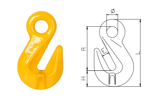 Grade 80 Eye Cradle Grab Hook EGK, G80 Eye Shortening Grab Hook