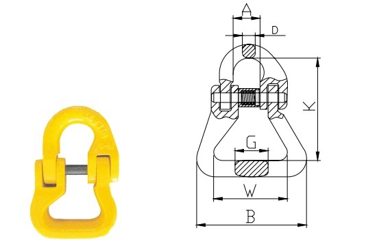 G80 Web Sling Connector (WSC) | Webbing Coupling Link | H-Lift