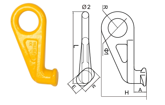 G80 Container Hook, Grade 80 Eye Container Hook