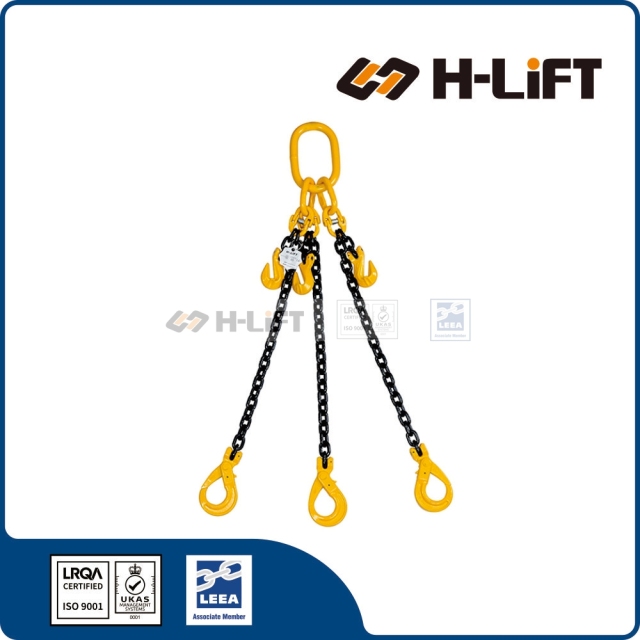 Grade 80 3-Leg Chain Sling (Triple Leg) - Lifting Bridle for Circular ...