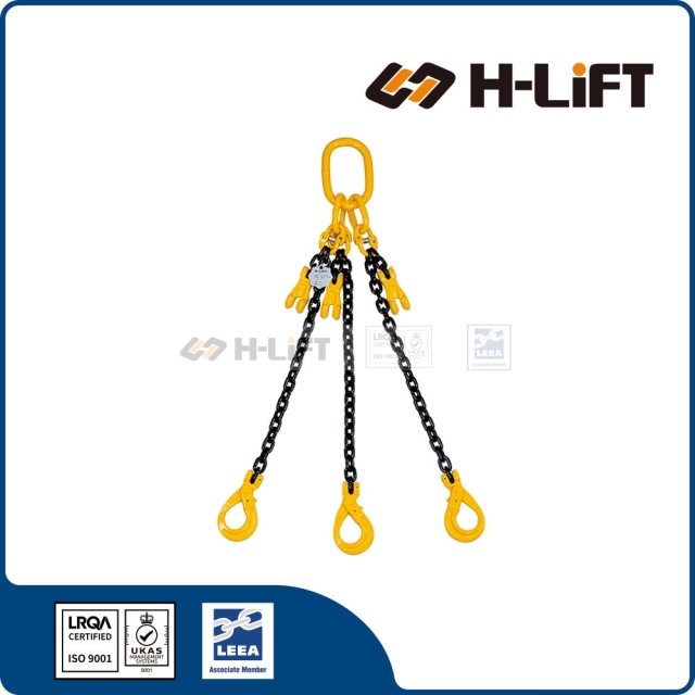 Grade 80 3-Leg Chain Sling (Triple Leg) - Lifting Bridle for Circular ...