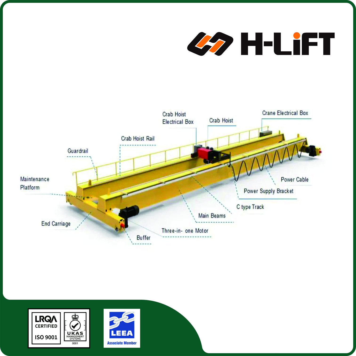 Double Girder End Carriage | 5t - 50t Crane End Truck - H-Lift