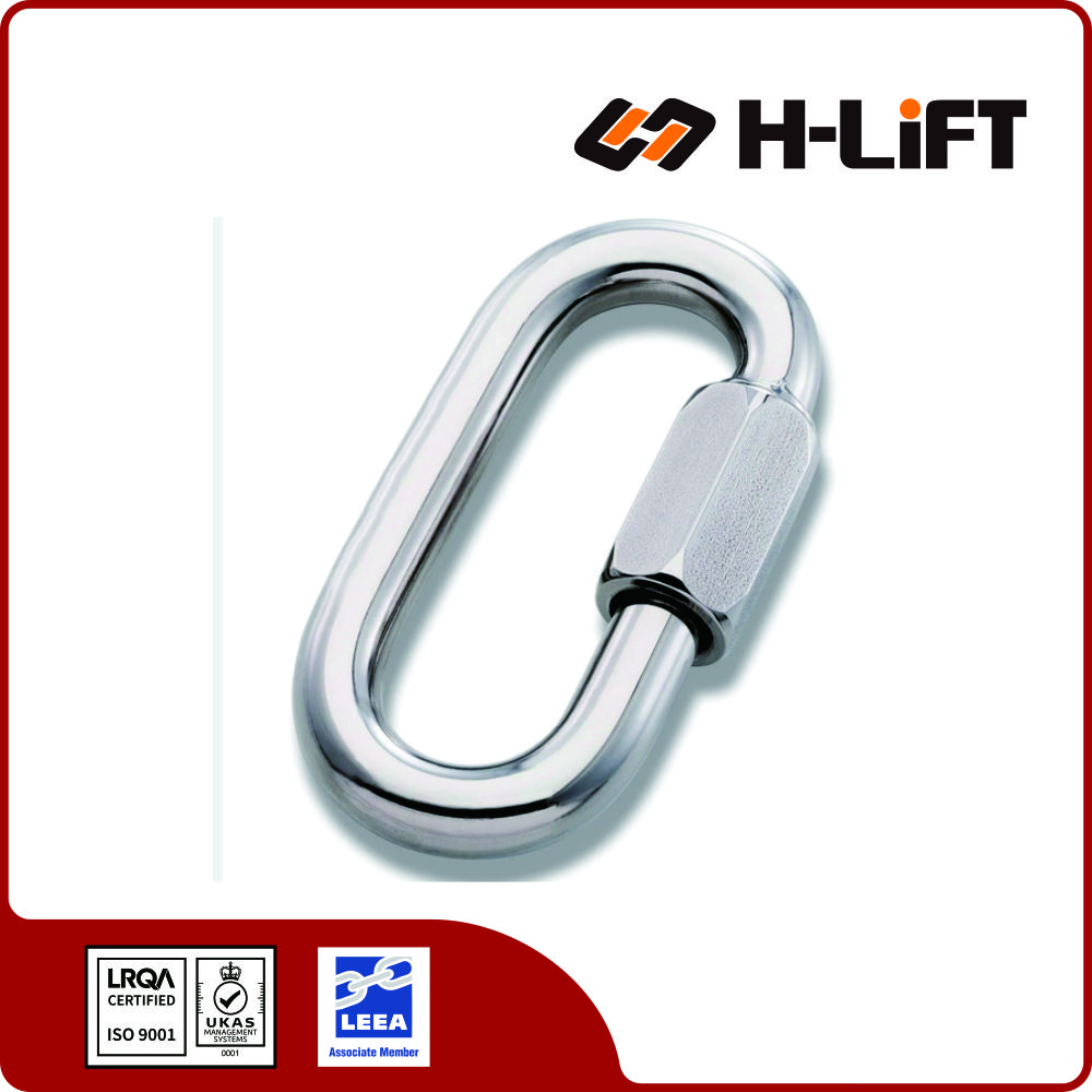 Stainless Steel Wide Jaw Quick Links | Large Opening Connector - H-Lift