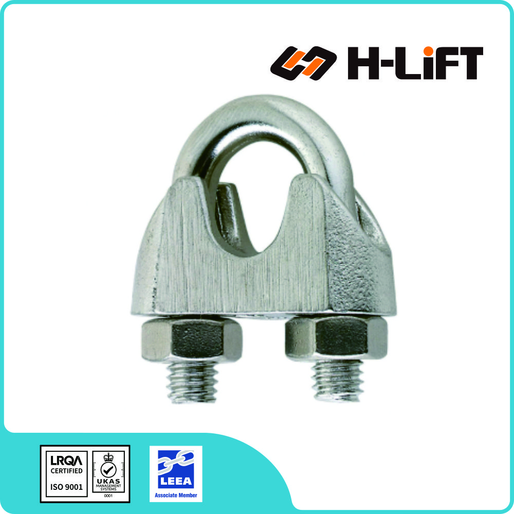 Stainless Steel DIN 741 Wire Rope Clips | AISI 304/316 Clamps