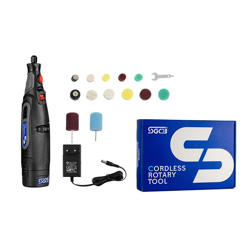 Powerful Cordless Mini Detail Polisher Kit with 2 Li-ion Batteries