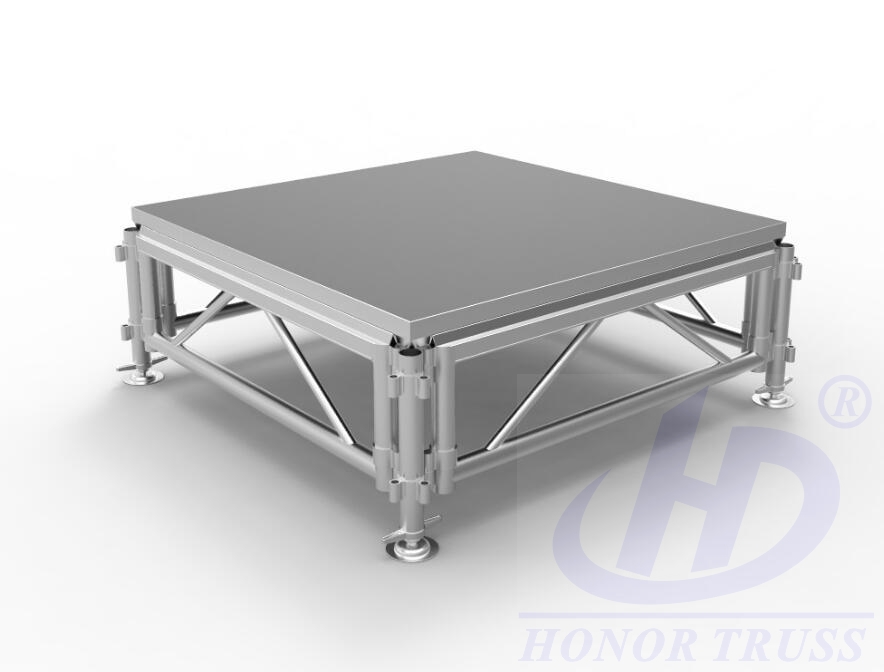 Aluminum Assembly Stage 1.22*1.22m(4ft*4ft) Adjustable Portable Stage ...