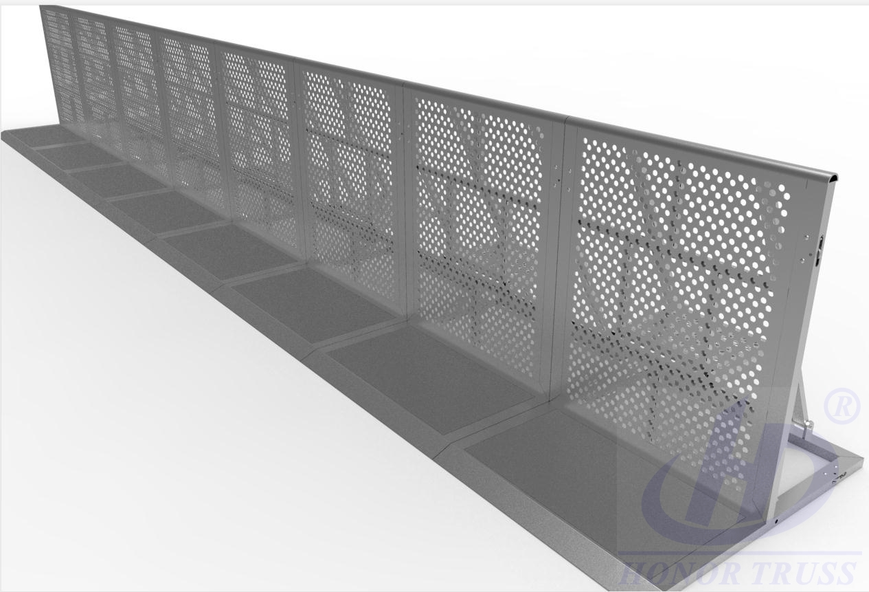 Aluminum folding barrier