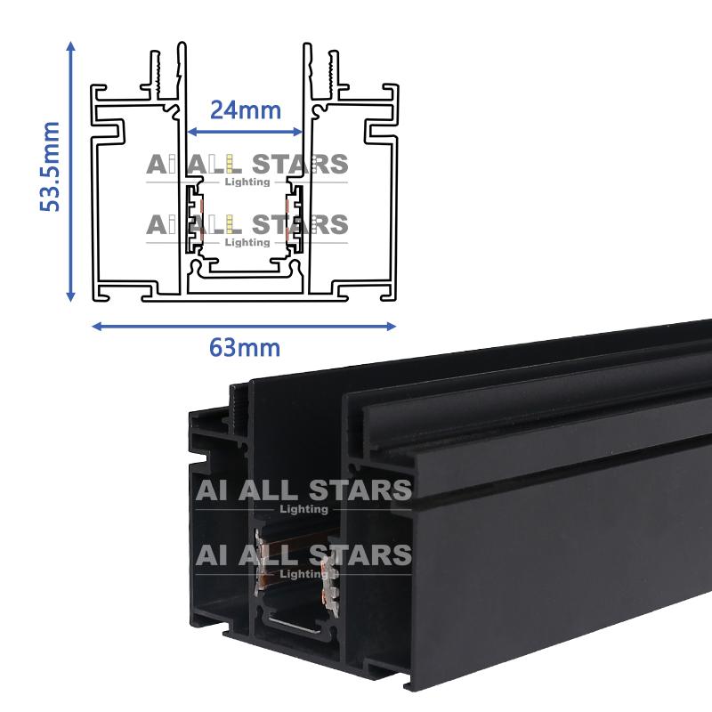 AS-MS01G LED Magnetic Spot Light Magnetic Track Stretching aluminum Profile