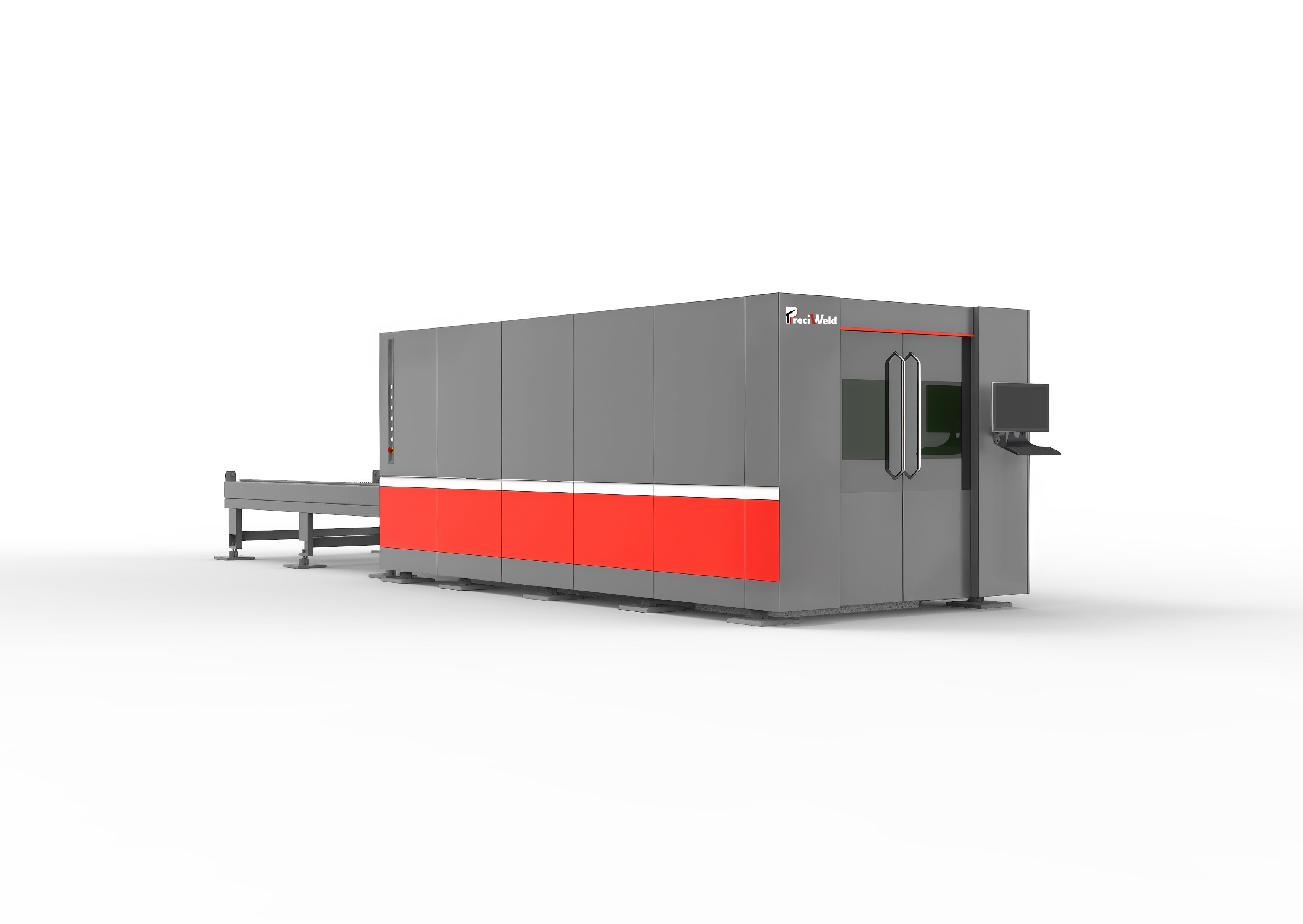Metal Sheet Fiber Laser Cutting Machine PW8025 Fully Enclosed 20KW