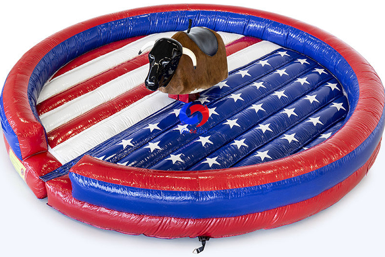 American flag theme mechanical rodeo bull ride,custom inflatable bull ...