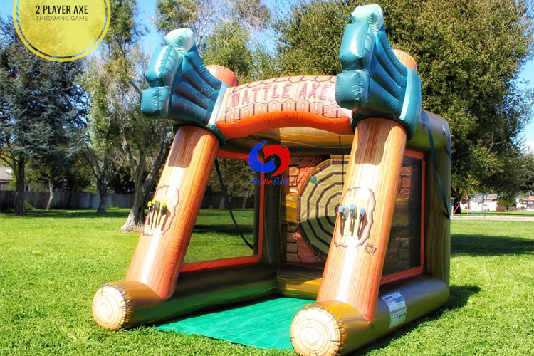 new Inflatable Lumberjack Axe Throwing bullseye target one lane foam ...