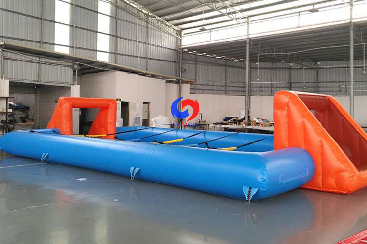 10 players team building Giant inflatable soccer field human foosball ...