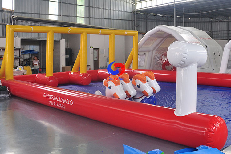 team building attraction "Inflatable hippodrome" Inflatable pony ...