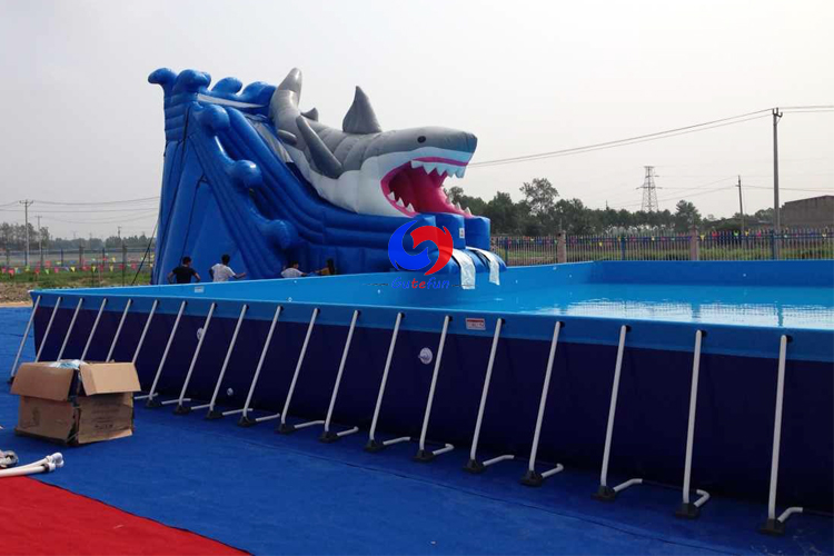 commercial movable large above ground metal frame swimming pools with ...