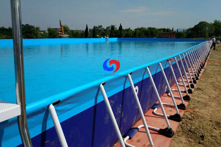 20m*10m*1.5m modular rectangular above ground steel frame metal wall ...