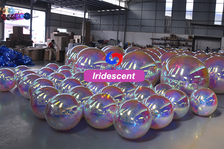 inflatable chrome ball mirror hollow ball large size inflatable disco ...