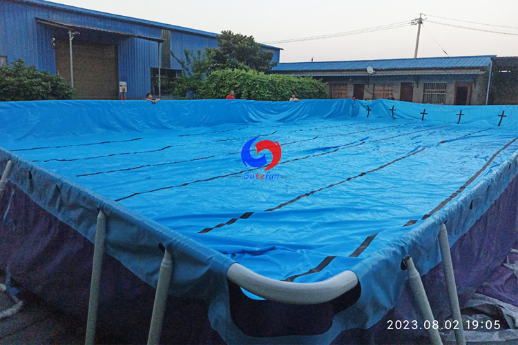 China No.1 large rectangular metal frame swimming pool adult metal ...