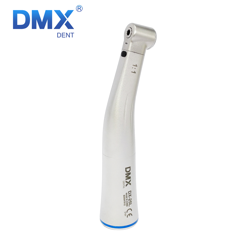 DMXDENT DX-25L Dental Fiber Optic 1:1 Slow Low Speed Handpiece Contra Angle