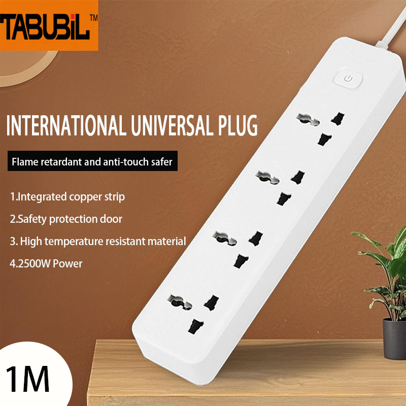 1m Cord Australian Power Strip: 4 Outlets, High Safety