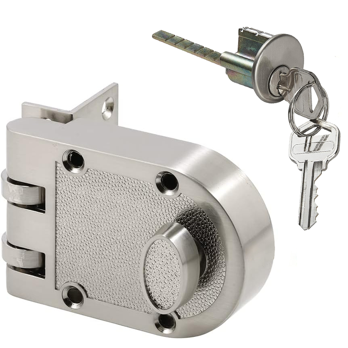 TABUBIL Door Lock Chromed Single Cylinder Deadlock Suits Left&Right