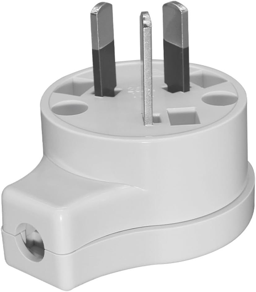 Rewireable 3-Pin AU Plug, 10A 250V, Side Entry AC Power Adapter