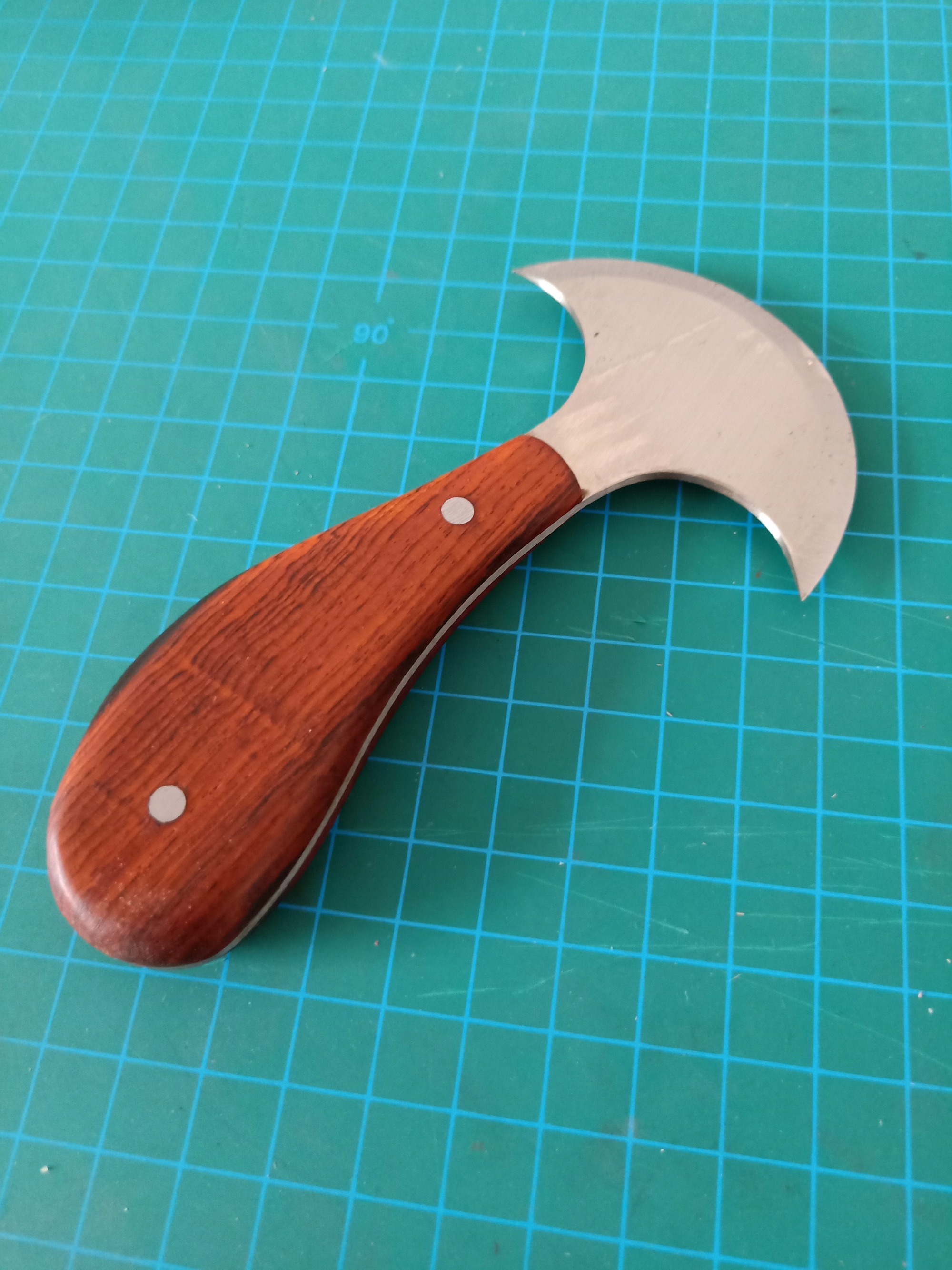 Full-tang rosewood small round knife_Full-Tang round knife with ...