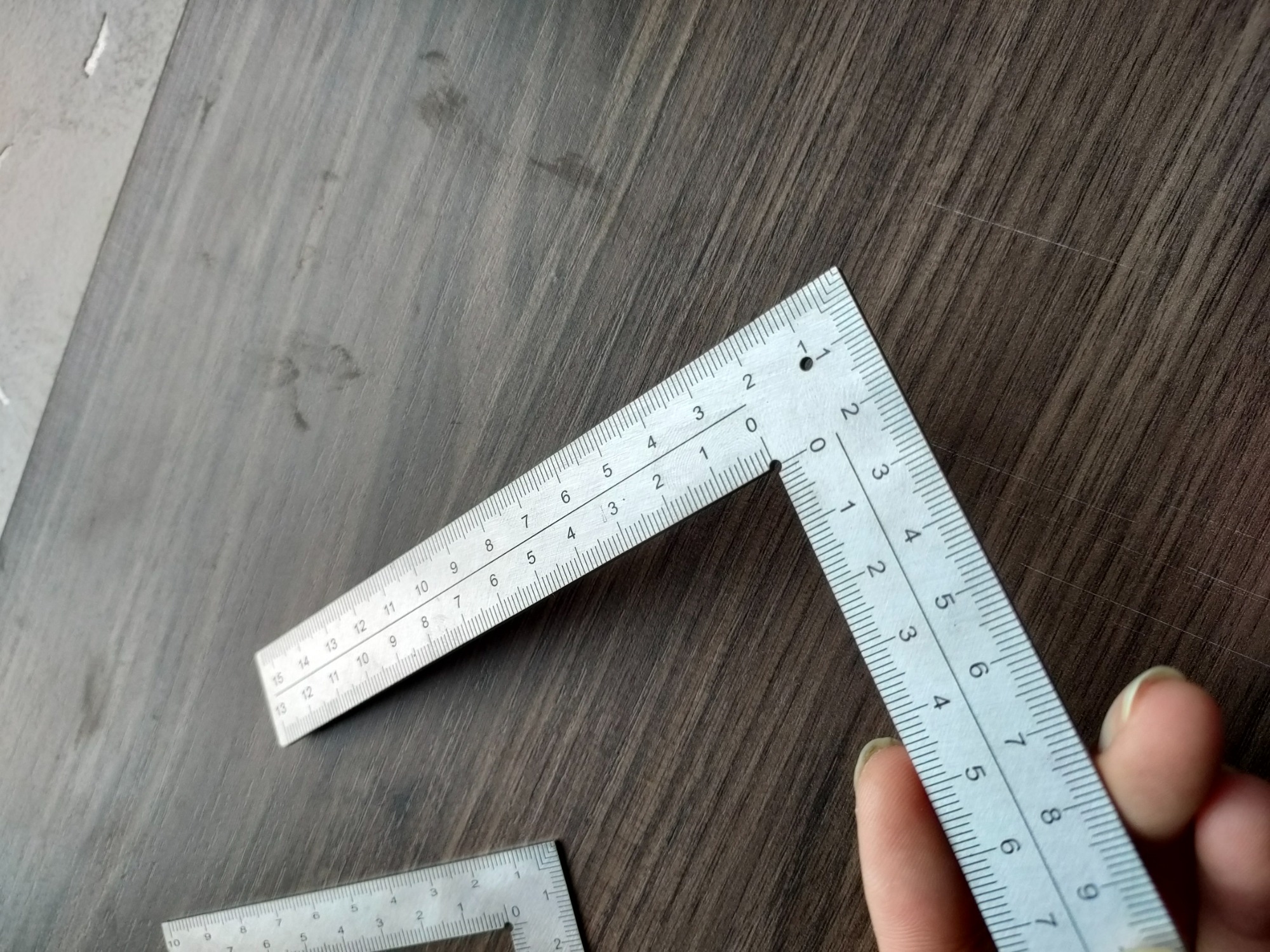 Stainless steel corner ruler