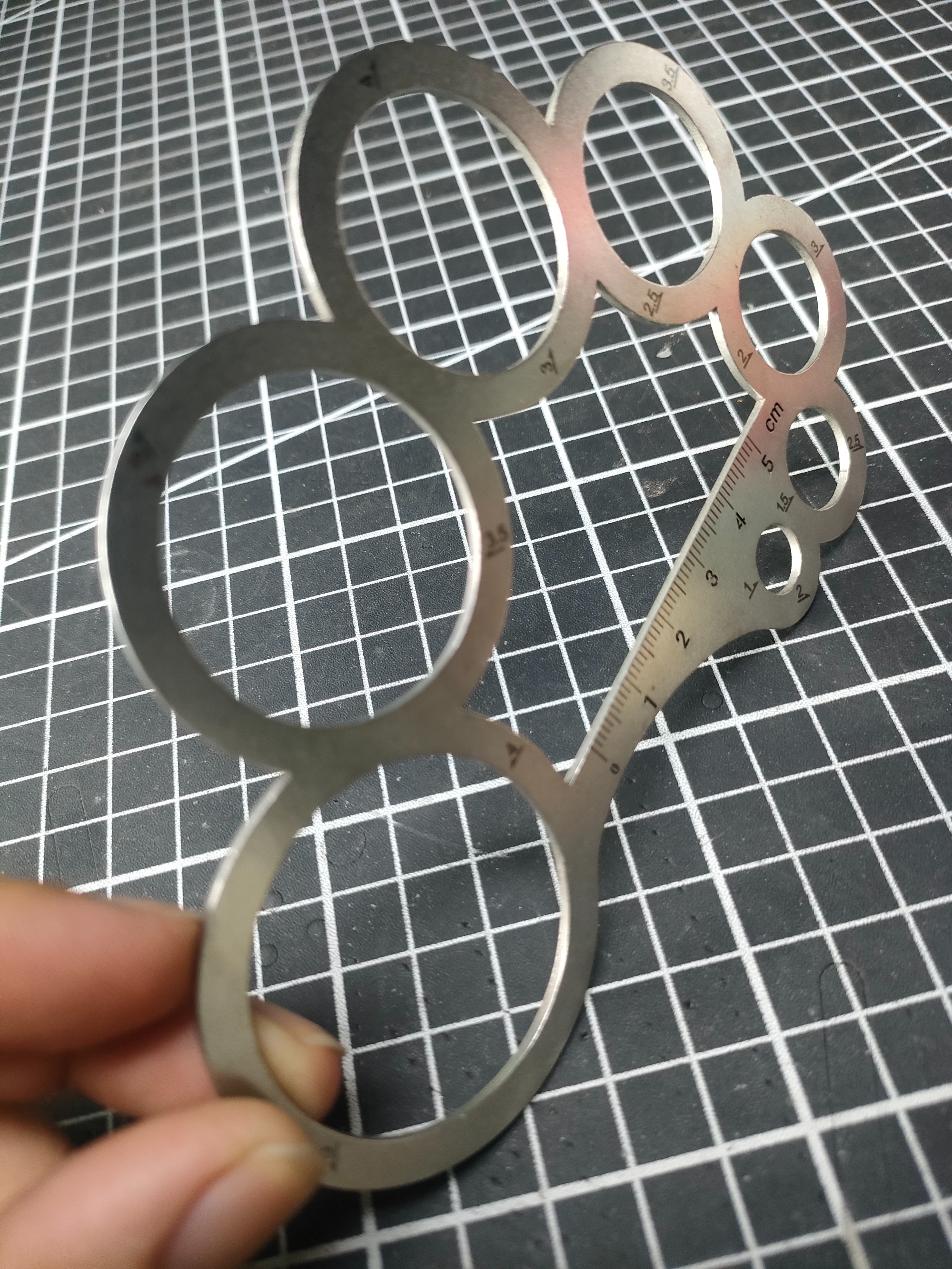 Stainless steel radius&ruler jig