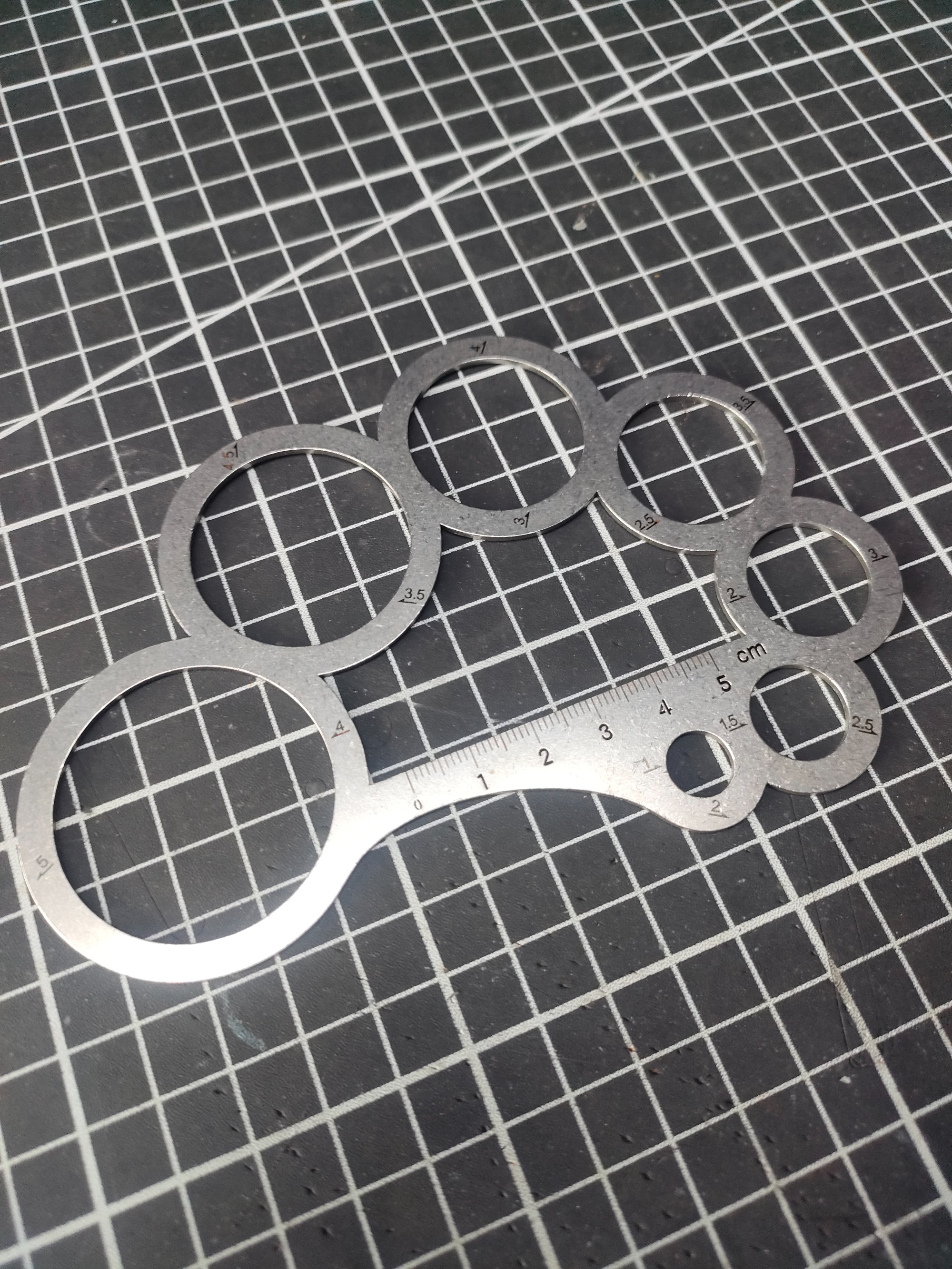 Stainless steel radius&ruler jig