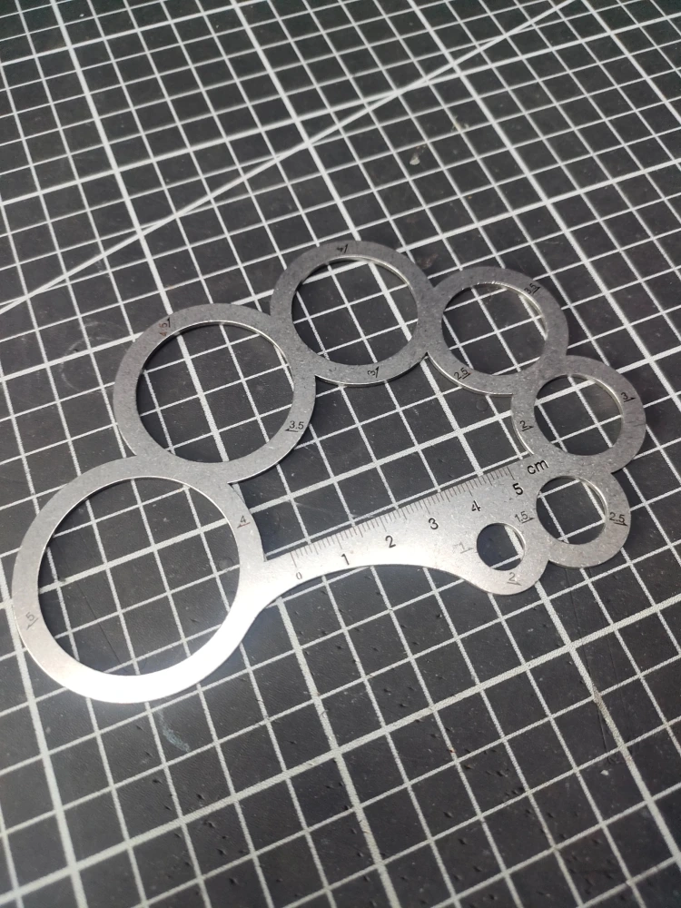 Stainless steel radius&ruler jig