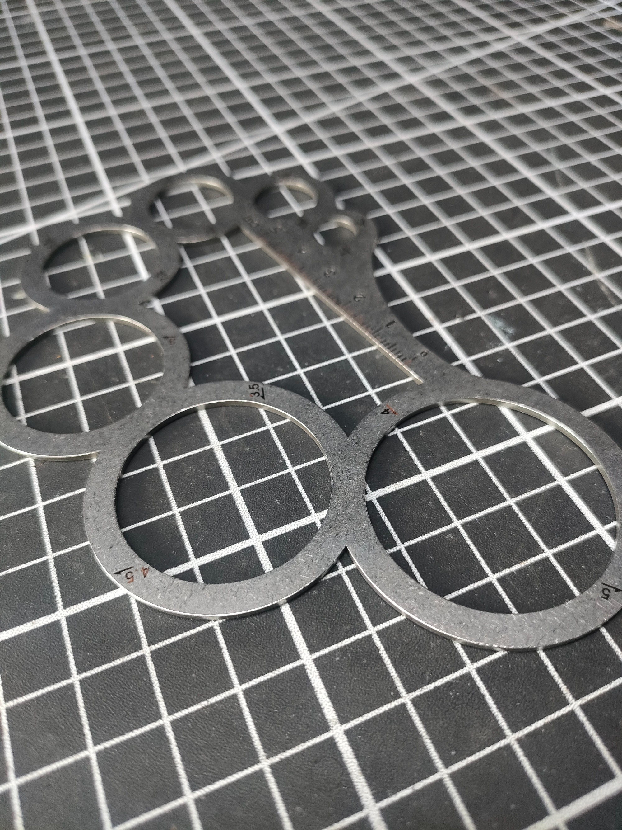 Stainless steel radius&ruler jig