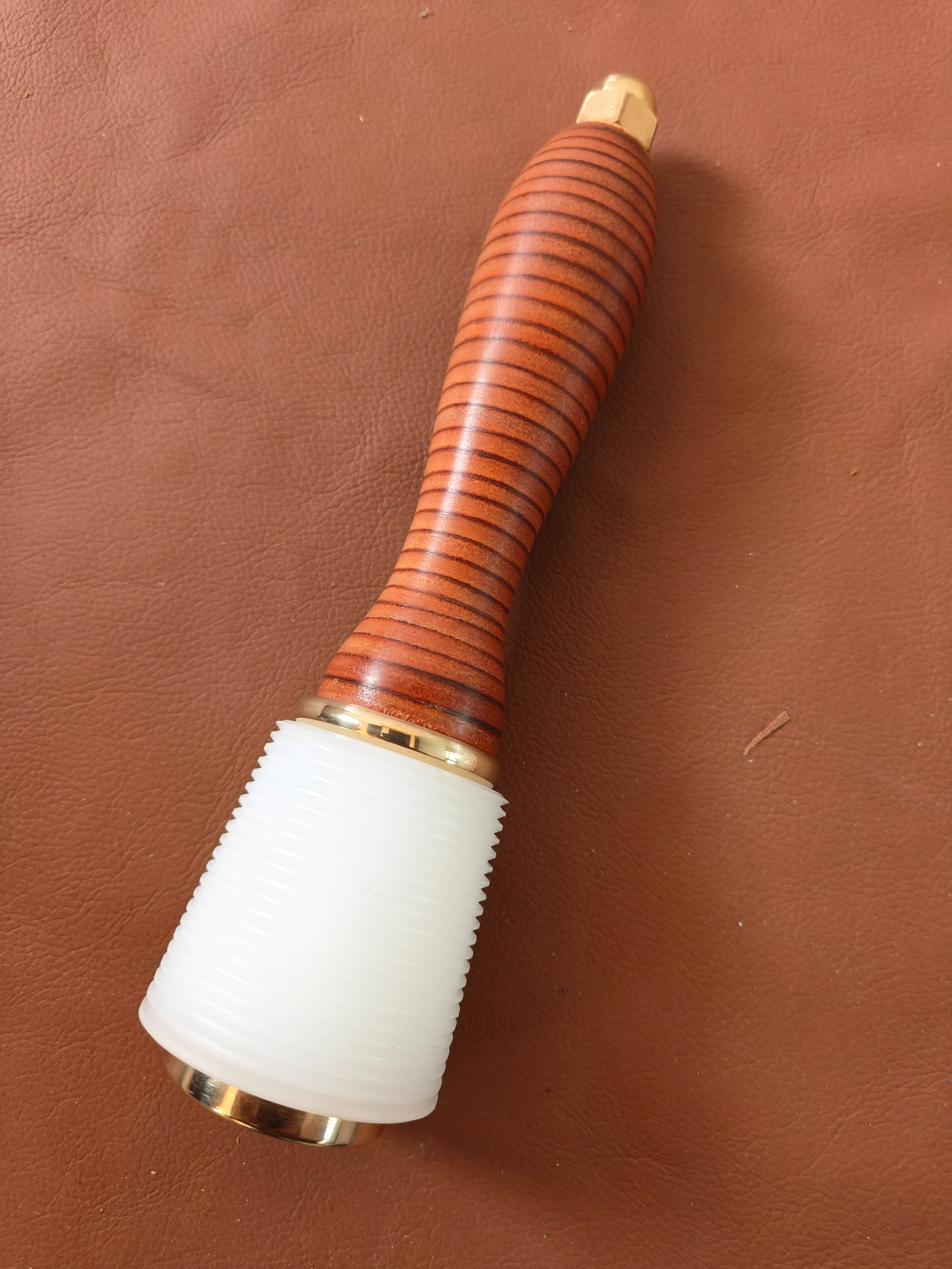 Veg-tan leather handle tapper maul