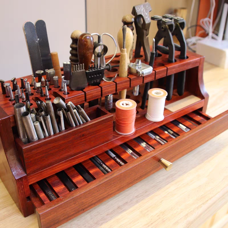 KL leather tool rack (rosewood )
