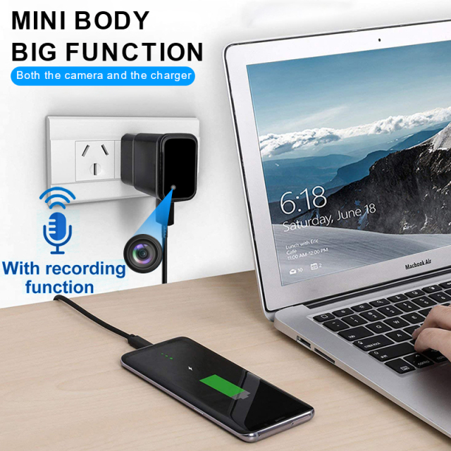 4K/1080P Mini USB Wall Charger Wifi Plug Camera Full HD USB Camera