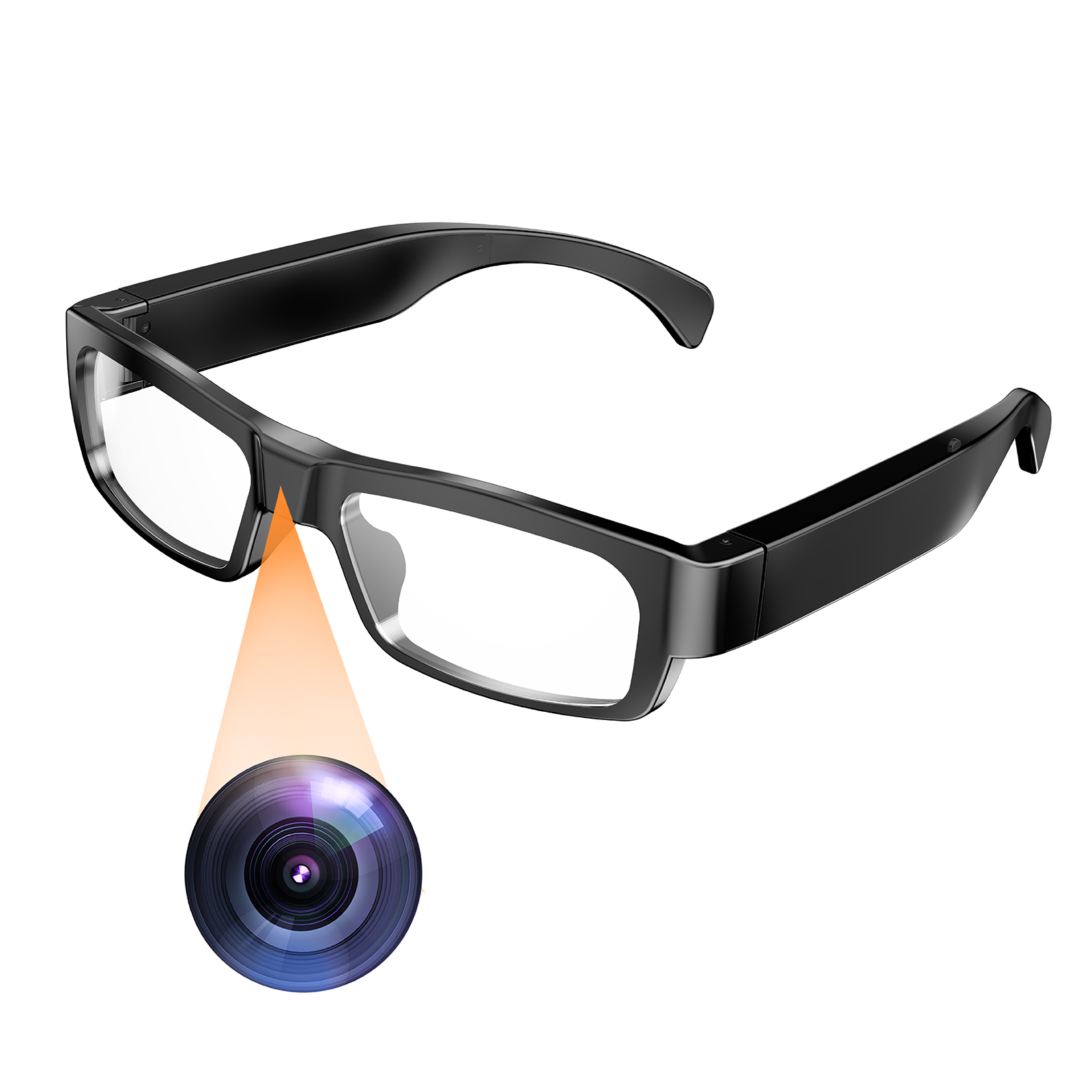 Full Frame Glasses Hidden Camera | 1080P Mini Camera Wearable Audio ...