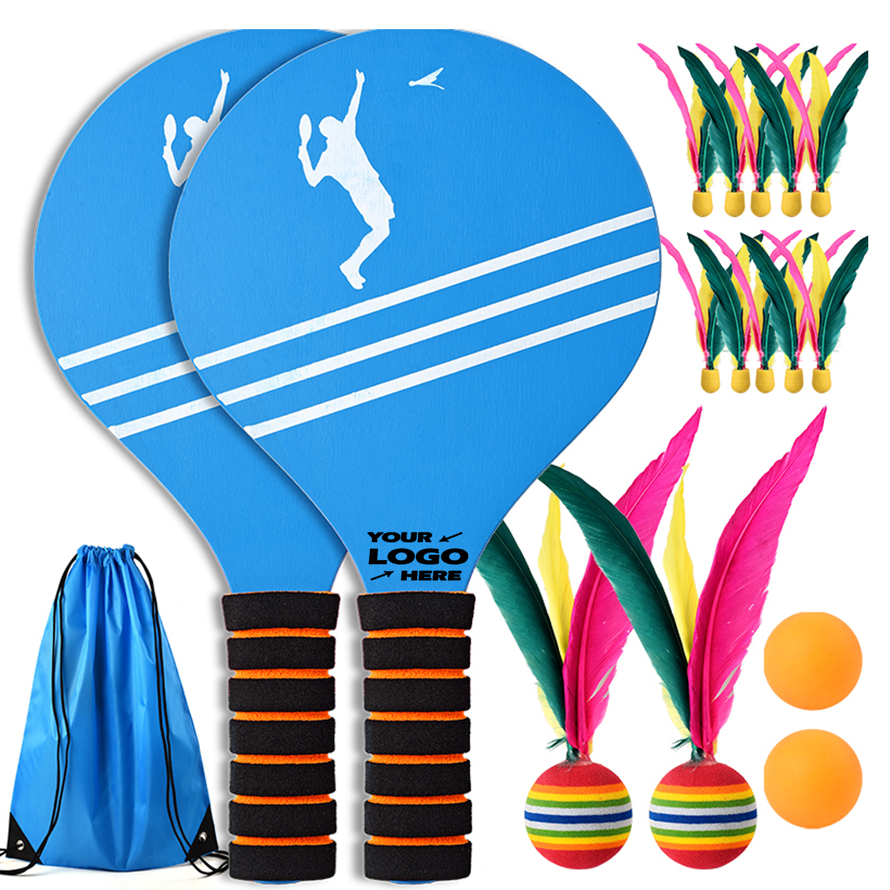 Board Badminton Set 2 Rackets